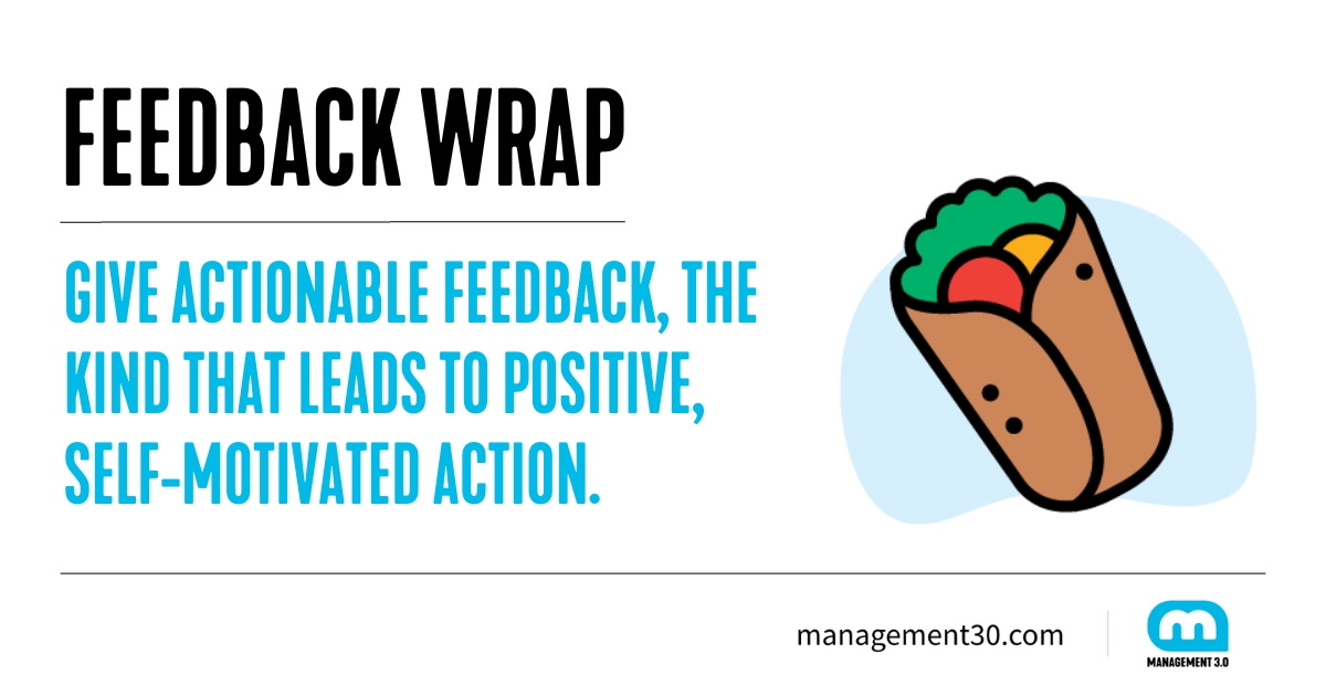 Serve up a Feedback Wrap for Proactive Feedback - Management 3.0 Practice